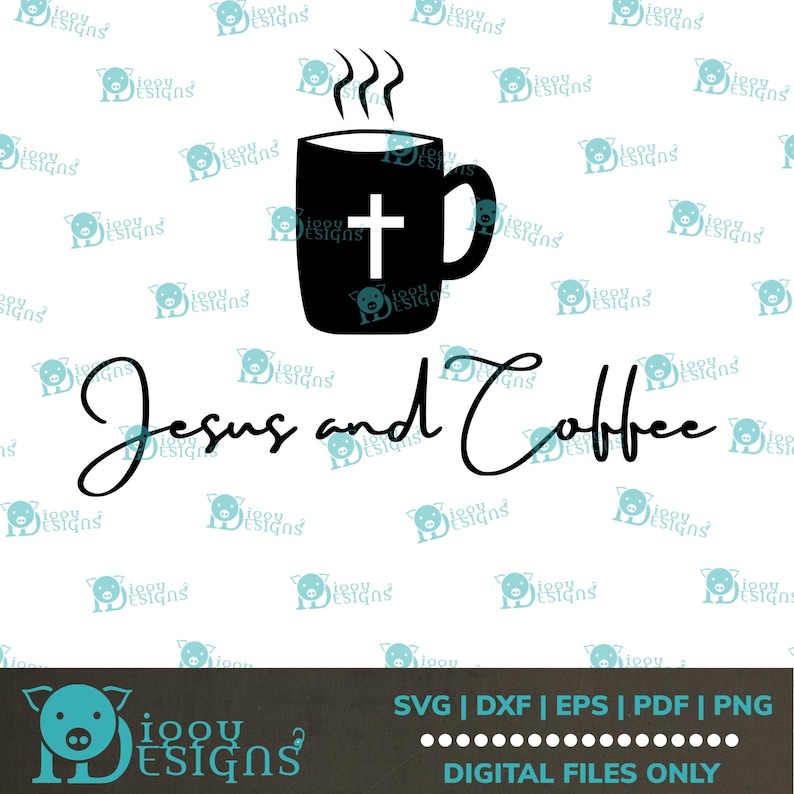 Jesus and Coffee Christian SVG / Digital Design Instant - Etsy