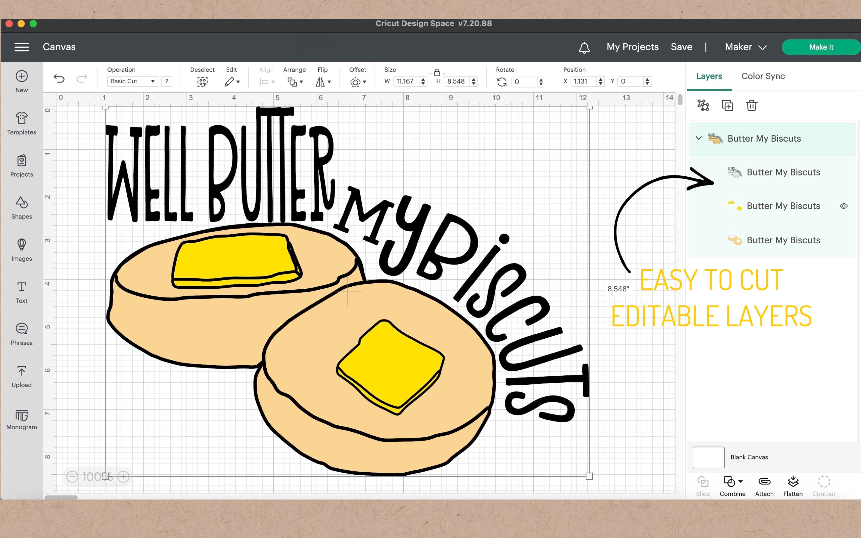 Well Butter My Biscuts SVG Digital Design Southern Sayings Cut File ...