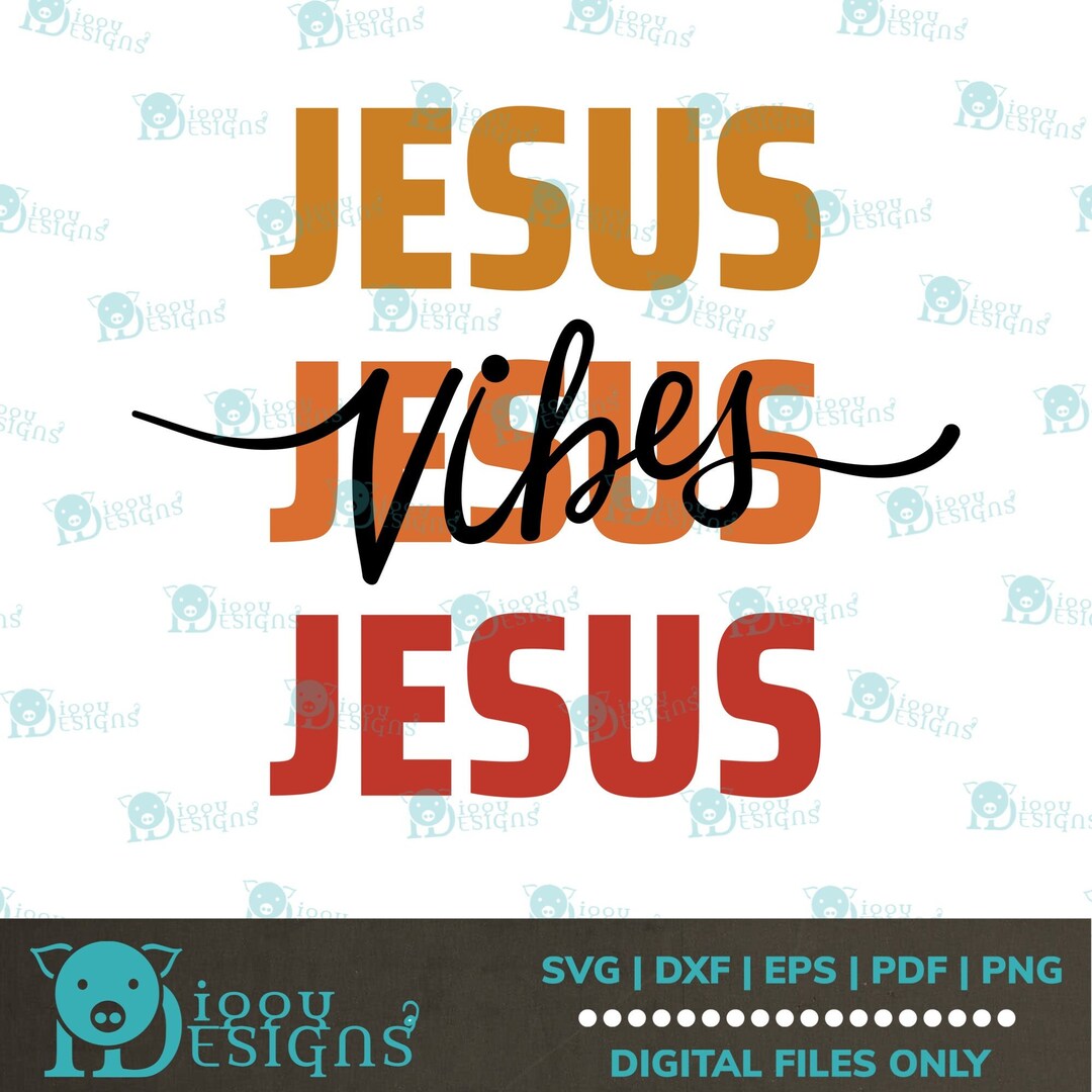 JESUS VIBES SVG / Retro Colors Digital Design - Instant Delivery - Etsy