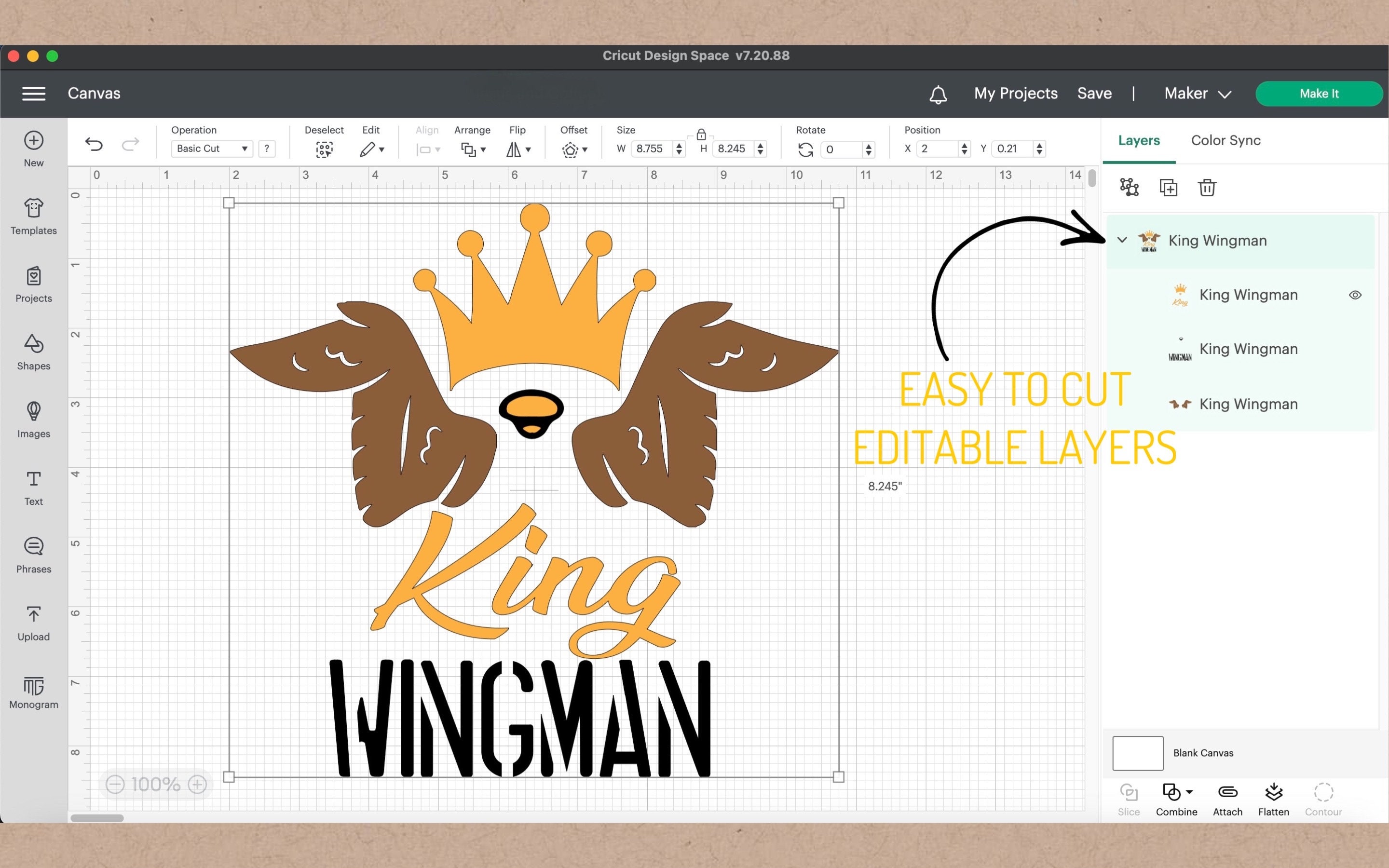 King Wingman SVG / Digital Design / Cricut / Silhouette / Sublimation ...