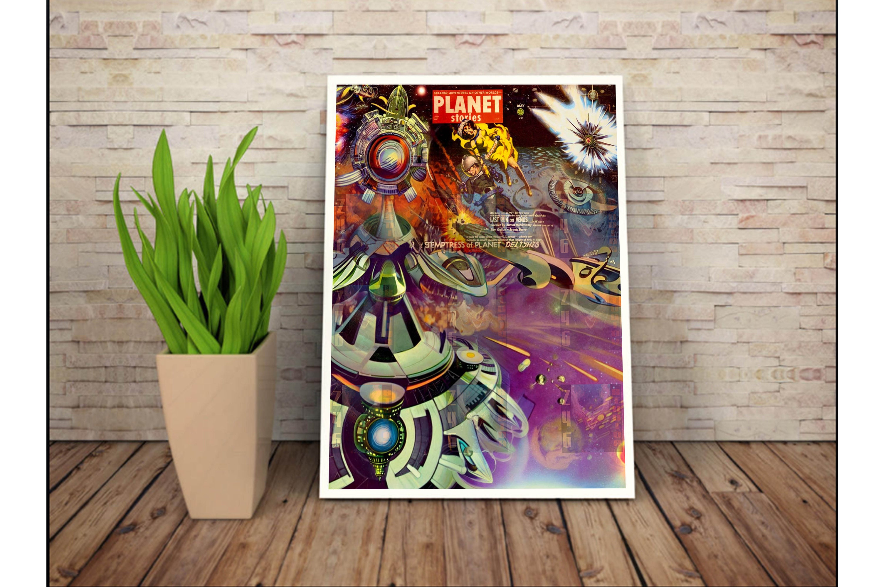 Awesome Pulp Magazine Cover Art Poster! Golden Age of Sci Fi Magazine ...