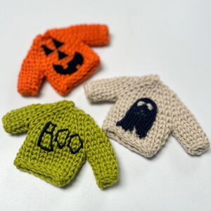 CROCHET PATTERN ⨯ Spooky Tiny Sweaters ⨯ Halloween Decoration ⨯ Garland ...