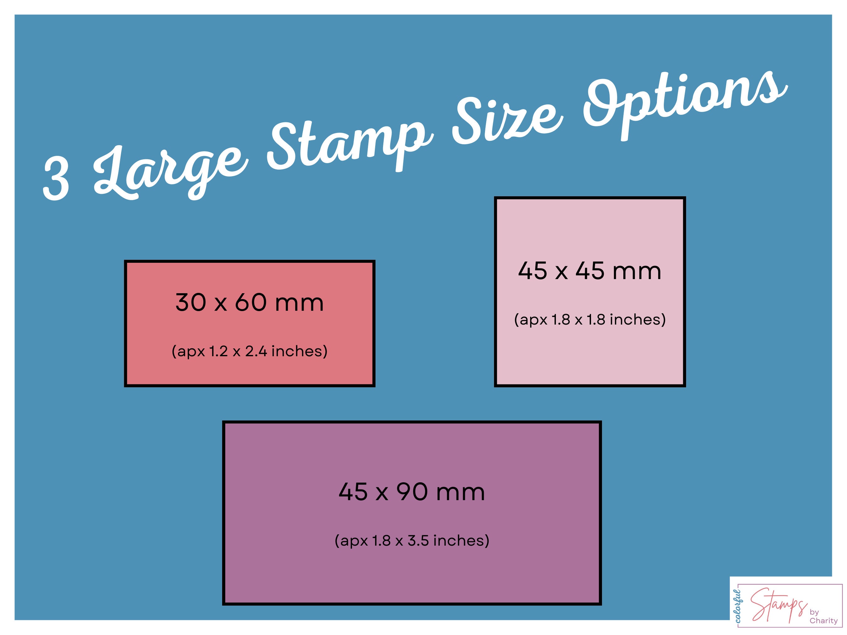 Multi-color and Pre-inked Custom Stamp Set, Includes Wood Block ...