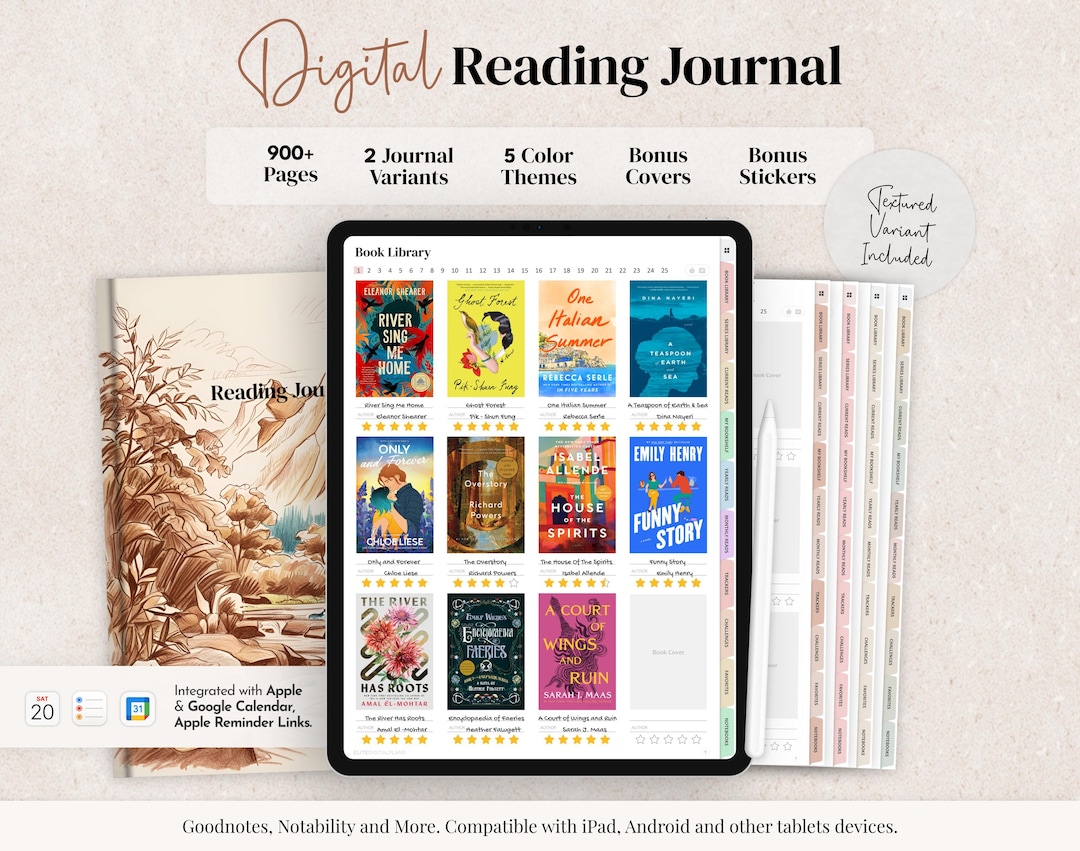 Digital Reading Journal, Book Library, Book Reviews, Reading Trackers ...