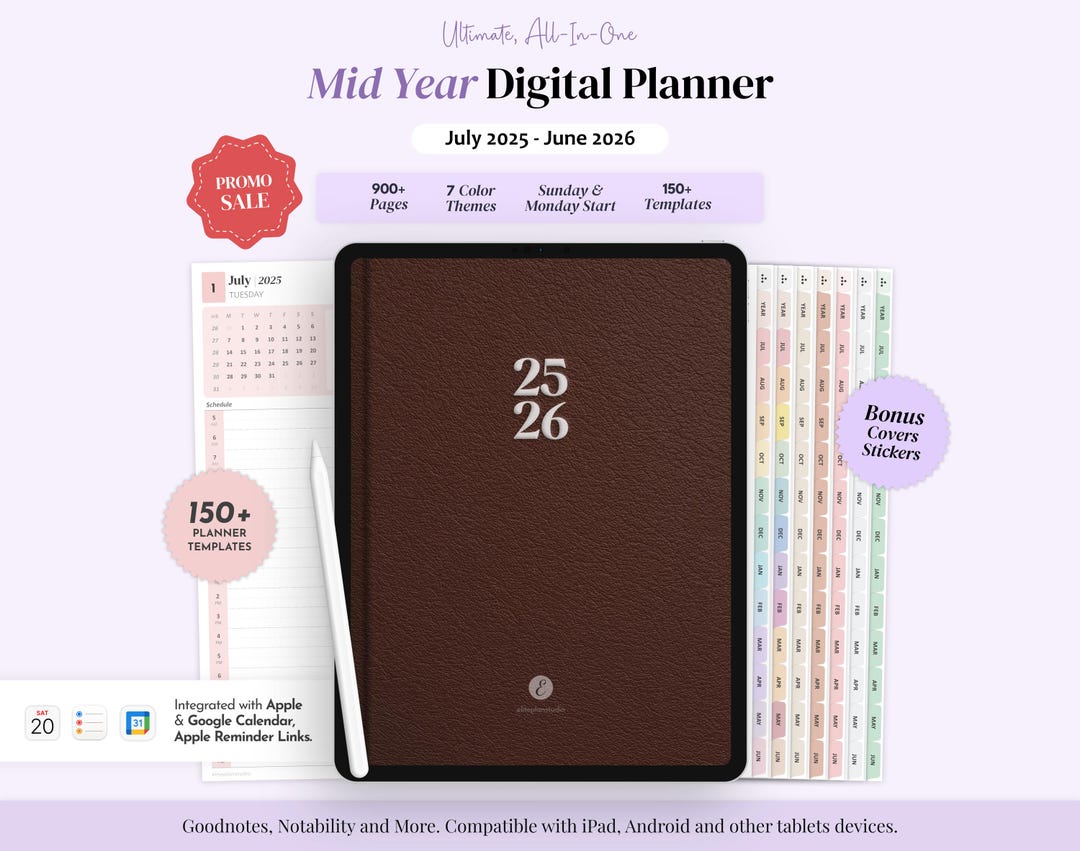 Ultimate Mid Year 2025-2026 Digital Planner | Minimalist Goodnotes ...