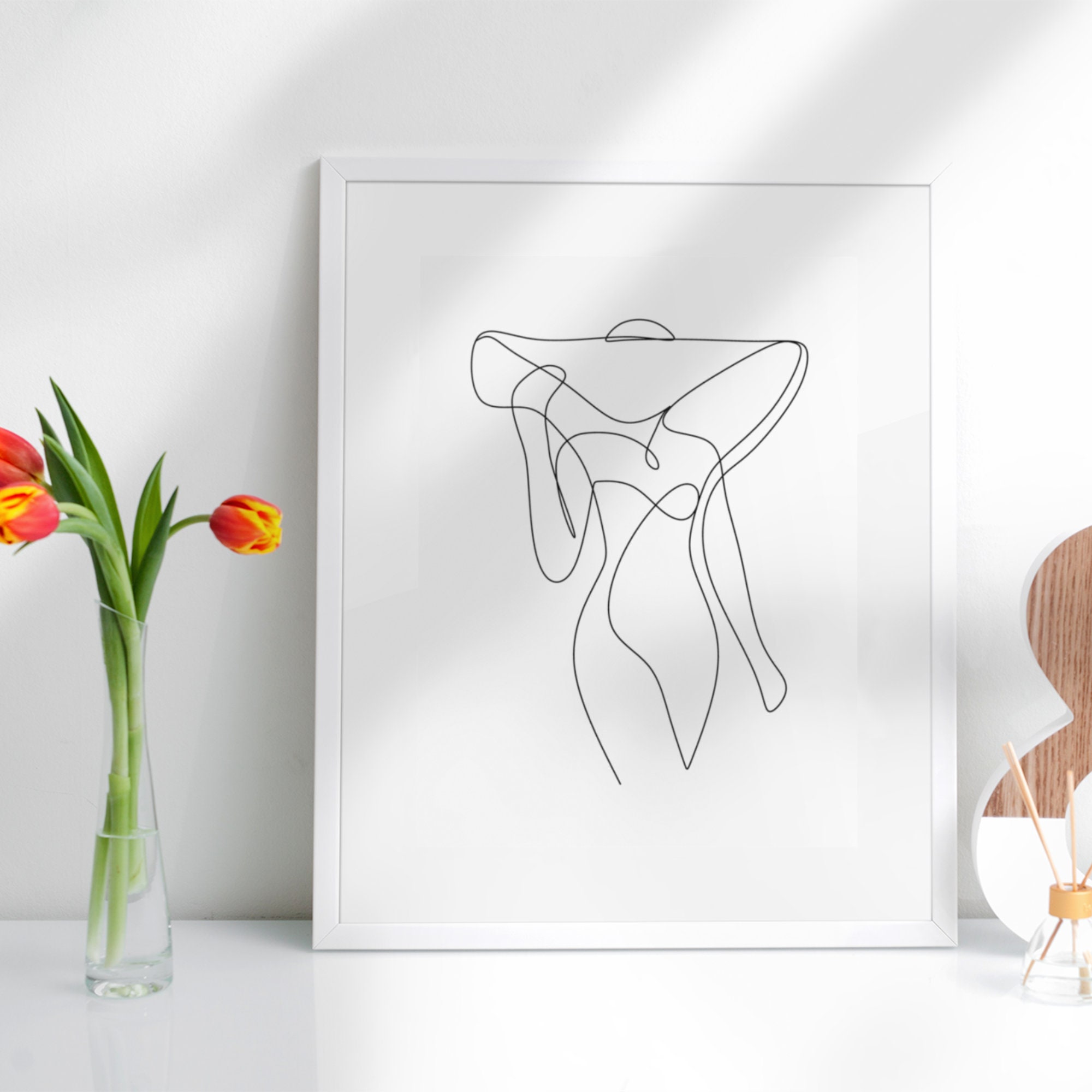 FEMININE POSTER, Single Line Art, Feminine Energy, PRINTABLE Wall Art ...