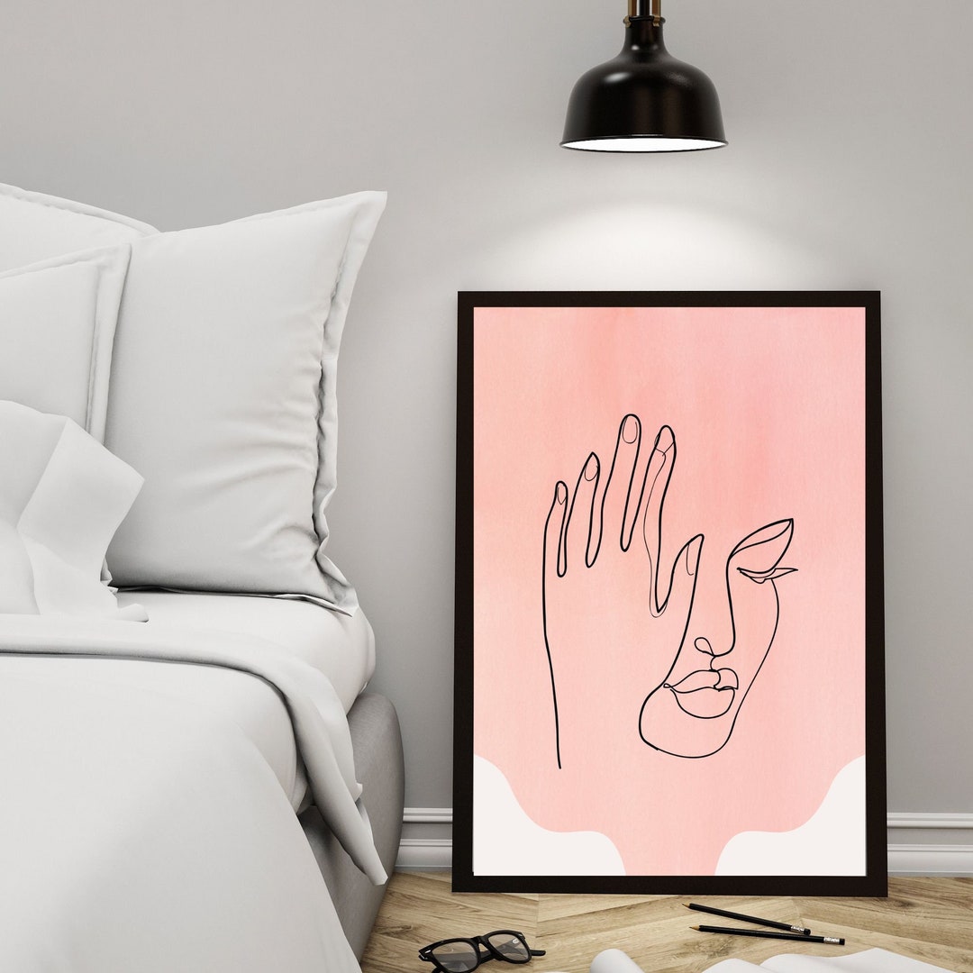 Feminine Wall Art, Woman Line Drawing, Line Drawing Print, Feminine ...