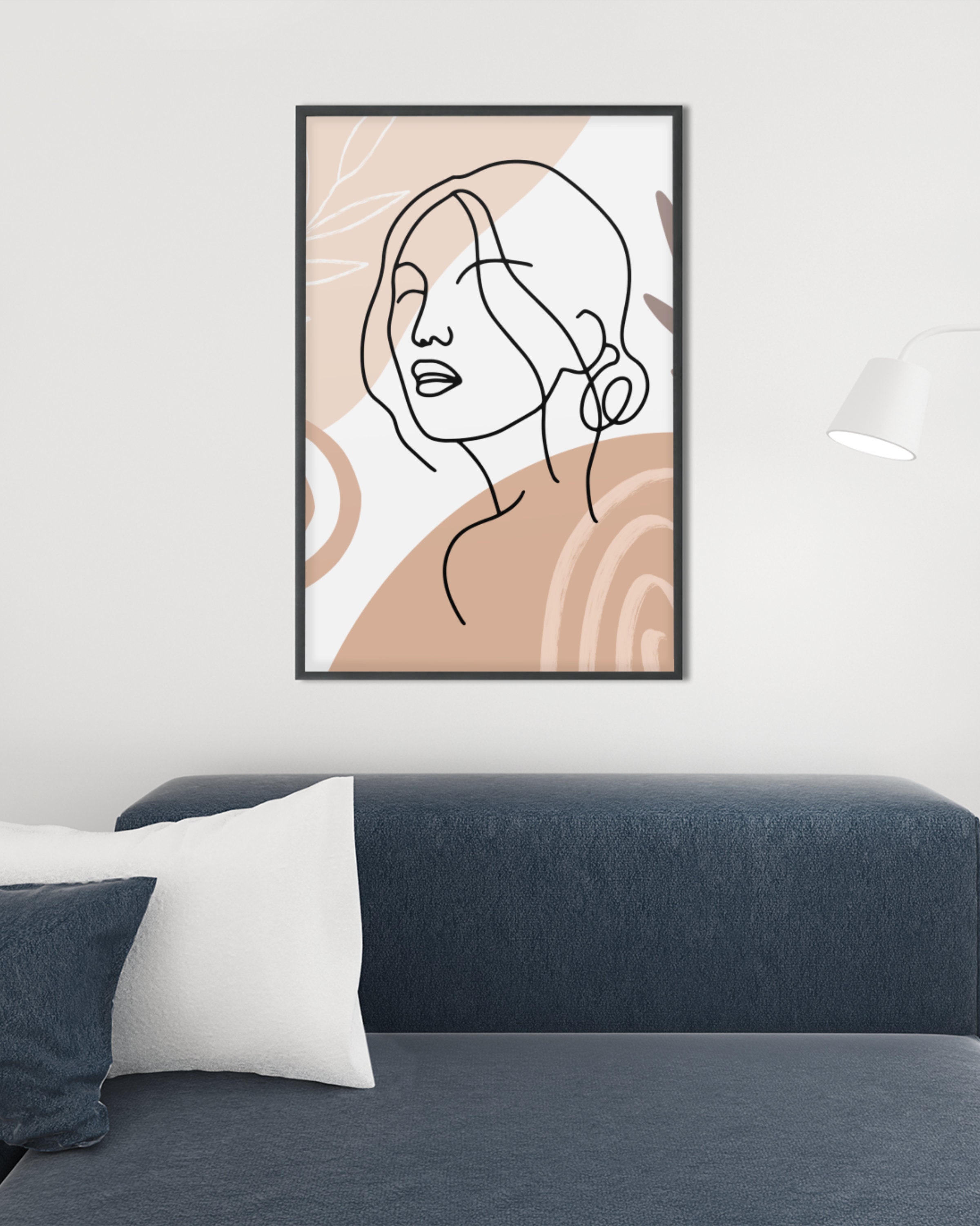 Face Line Drawing, Boho One Line Drawing, Printable Wall Art, Minimalist Wall Art, Single Line ...