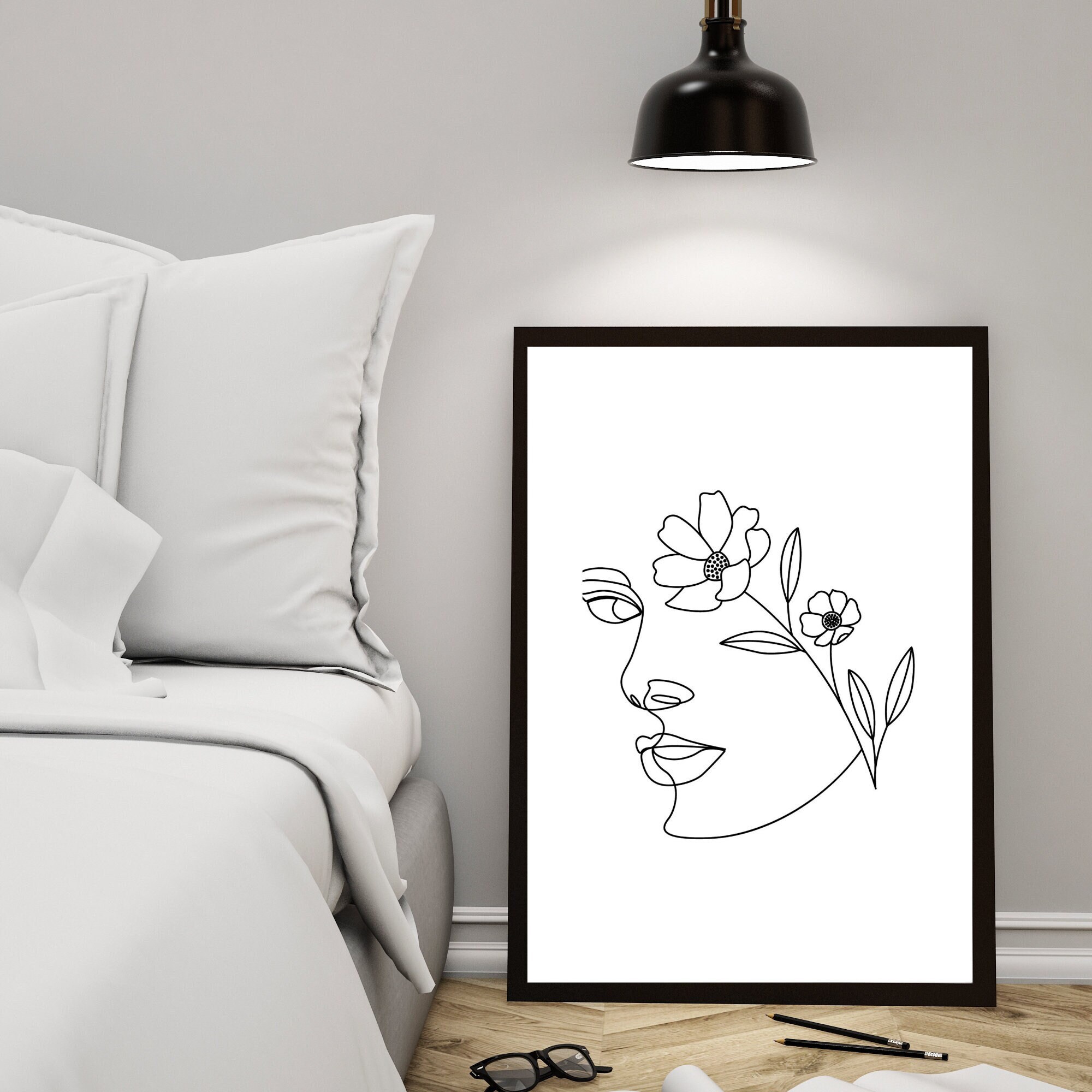 Minimalist Line Art Line Drawing Print Line Art Printable - Etsy