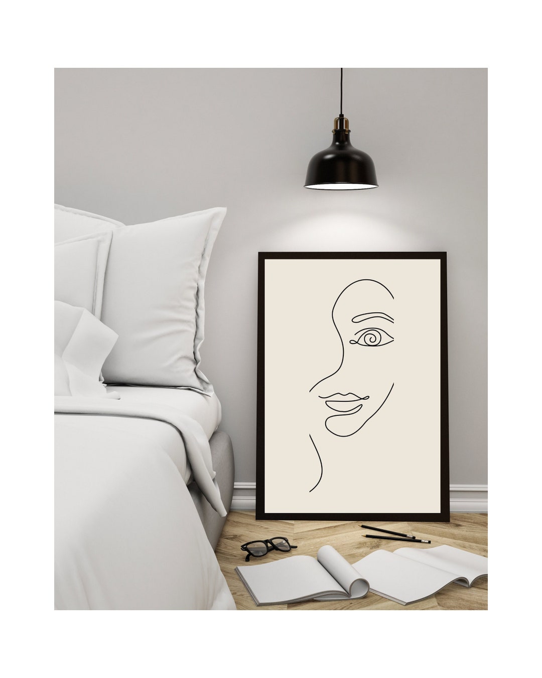 Minimalist One Line Art, Printable Wall Art, Modern Line Art, Abstract ...