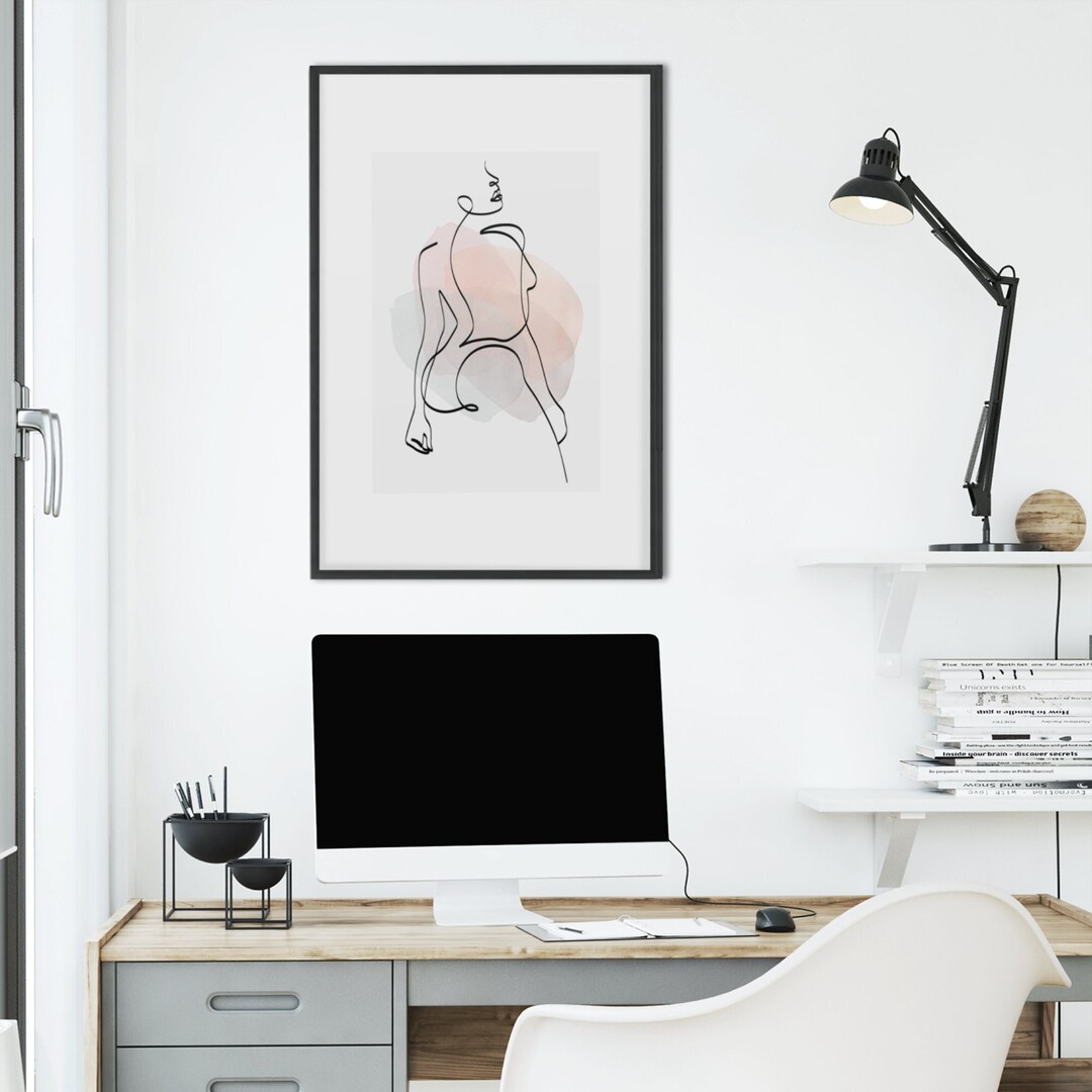 Female Line Art Printable, Body Positive Wall Art, Minimalist Wall Art ...