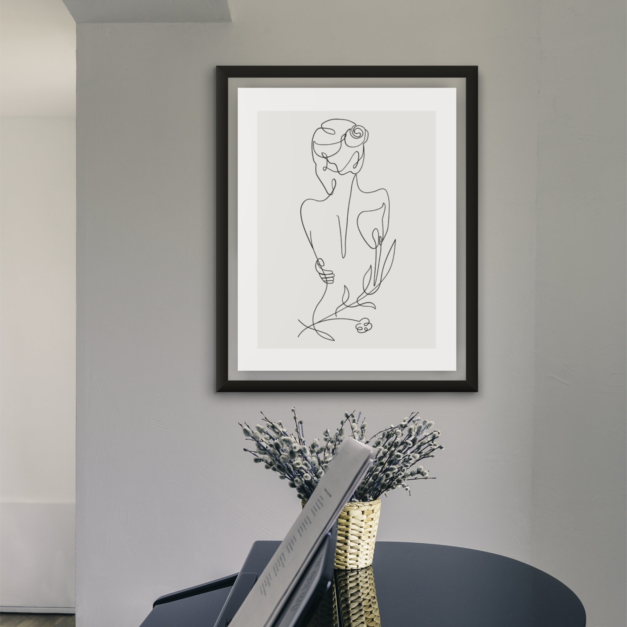 Naked Woman Line Art, Naked Woman Print, Single Line Art, Female Line ...