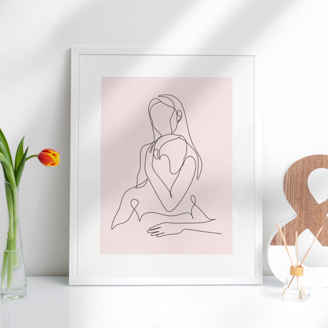 A Supportive Hug Line Art. Anniversary, Valentine's, Accent - Etsy