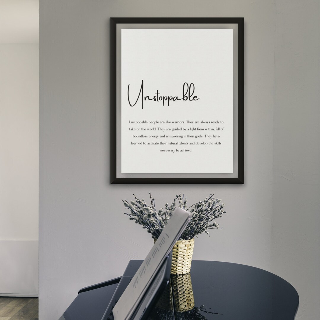 Wall Art Quote Print, Inspirational Quote Digital Download, Positive ...