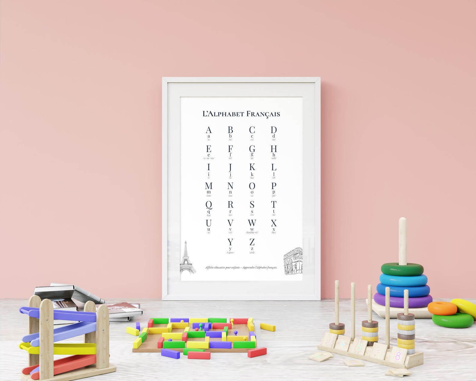 French Alphabet Poster – Educational Nursery Wall Art, Montessori ...