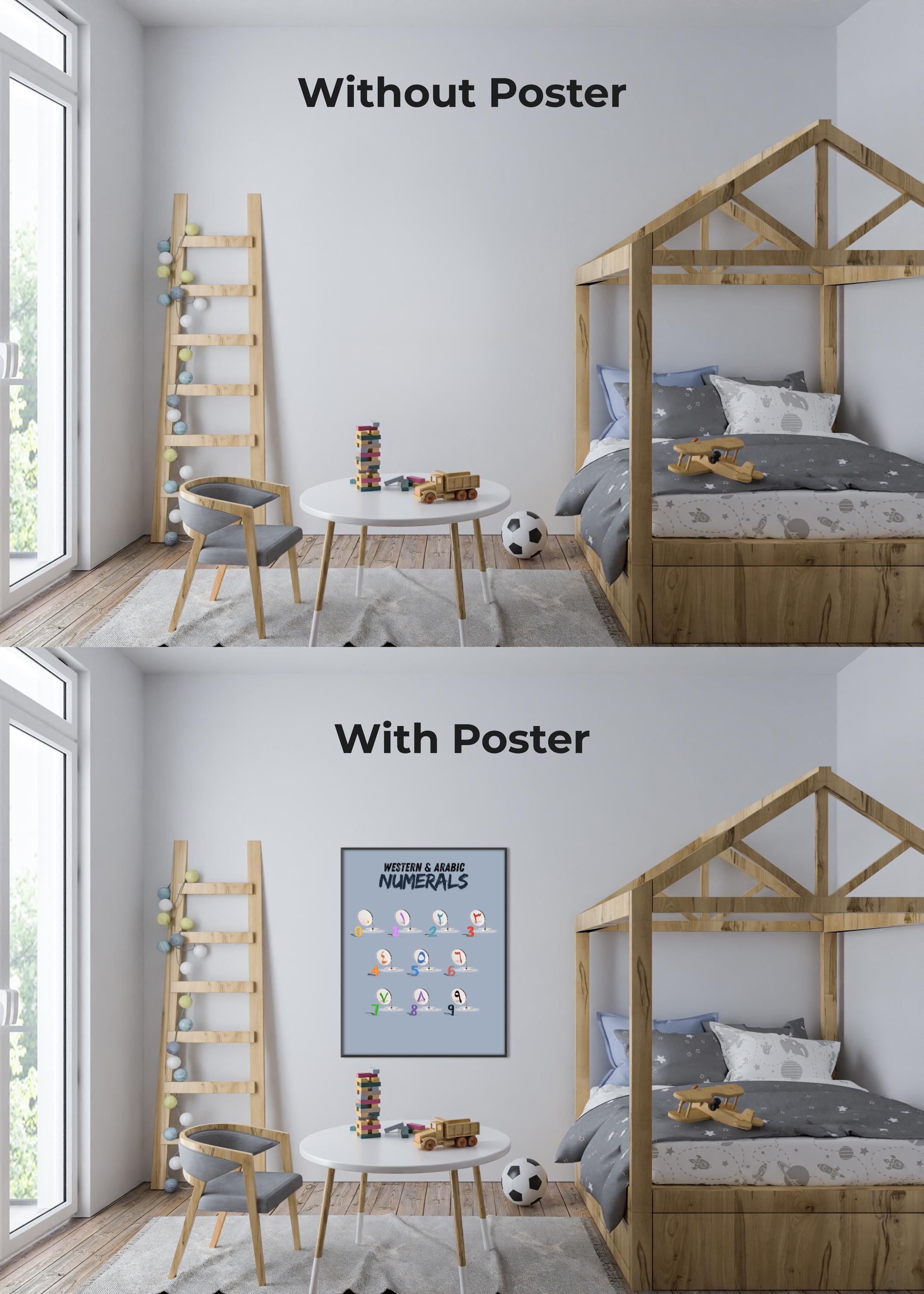 Printable PDF – Western & Arabic Numerals Poster | Montessori Bilingual ...