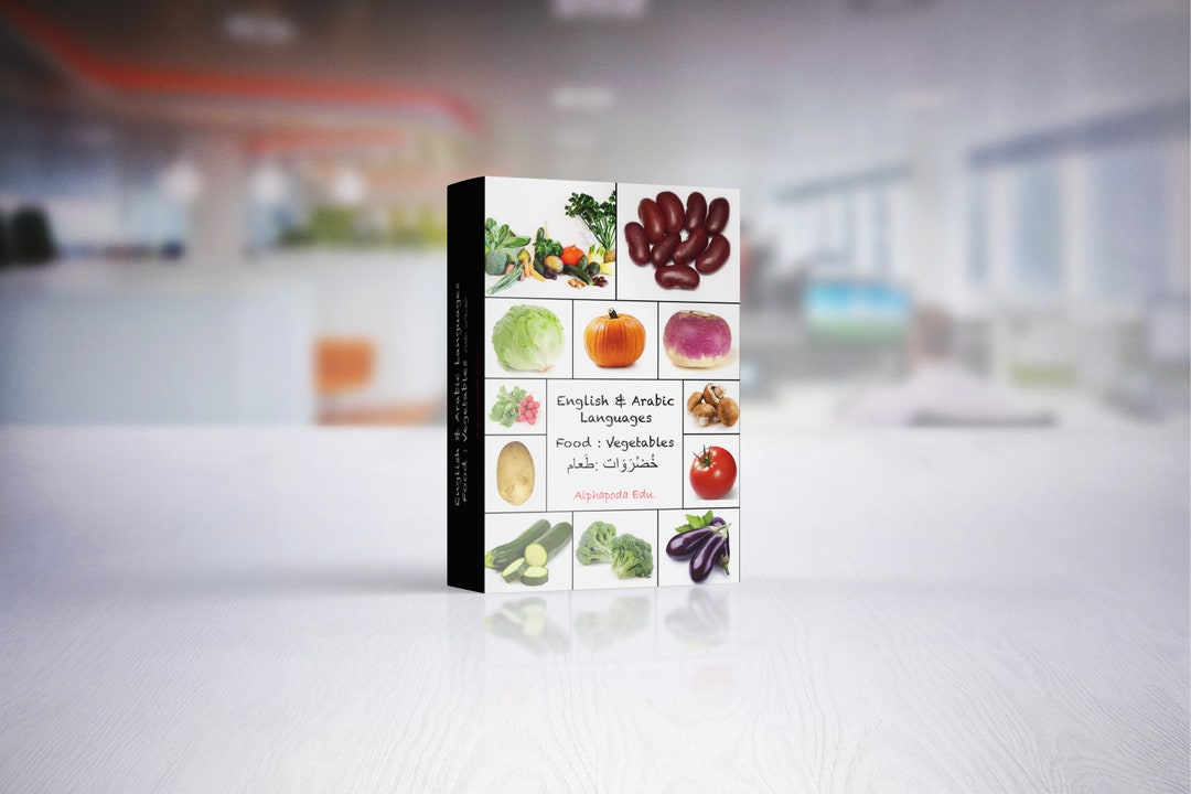 Food Flashcards English–arabic – Vegetables Vocabulary, Digital ...