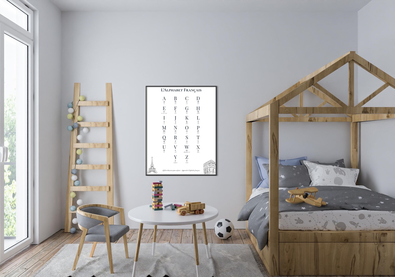 French Alphabet Poster – Educational Nursery Wall Art, Montessori ...