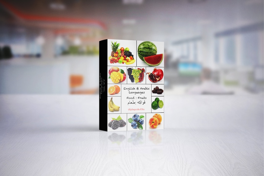 Food Flashcards English–arabic – Fruits Vocabulary, Digital Download ...