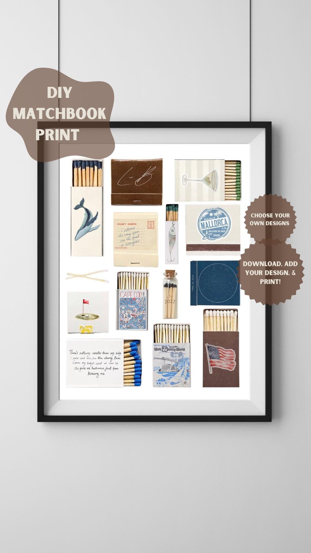 Matchbook Poster Template, Digital Download, Blank Matchbook Template ...