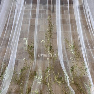 Green Botanical Veil Cathedral Veil Wedding Bridal Wedding Veil Custom ...