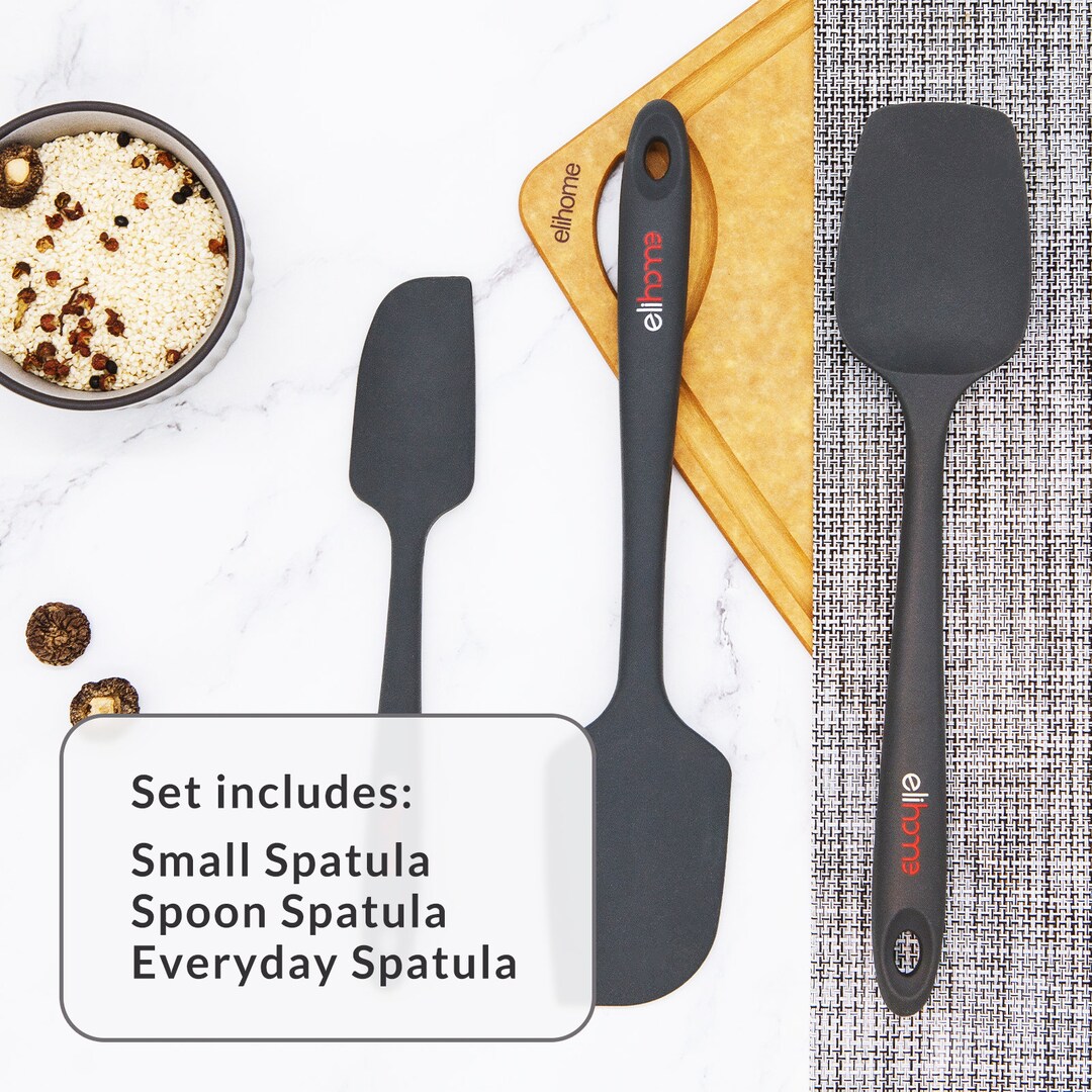 The 3 Piece Silicone Spatula Set - Grey - Etsy