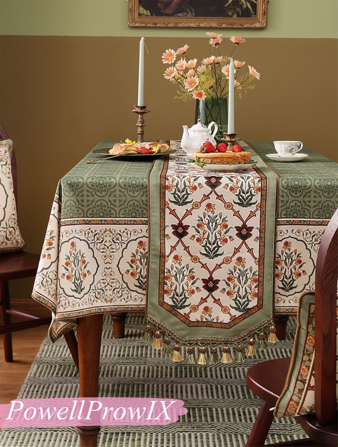 Vintage Table Runner Gorgeous Velvet Dining Table Runner With Refined ...