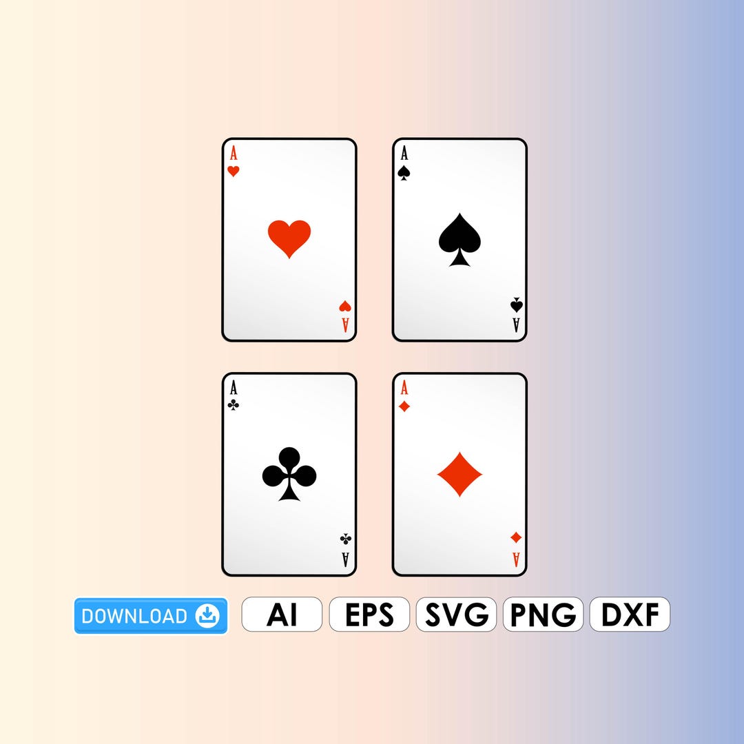 Ace of Hearts SVG | Ace of Spades PNG | Ace of Diamonds AI | Ace of ...