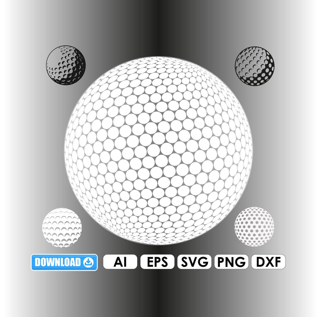 Golf Ball SVG, Golf Ball Clipart, Golf Ball Files for Cricut, Golf Ball ...