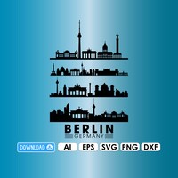 Berlin Skyline Silhouette SVG , Berlin Skyline Outline SVG - Etsy