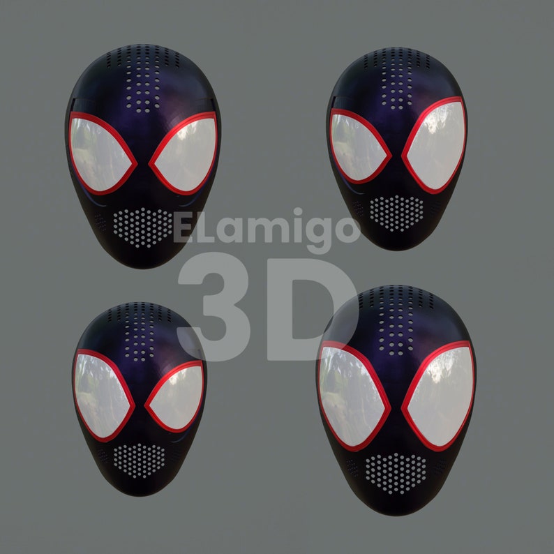 Spiderman Miles Morales Faceshell (STL Files) - Etsy Australia