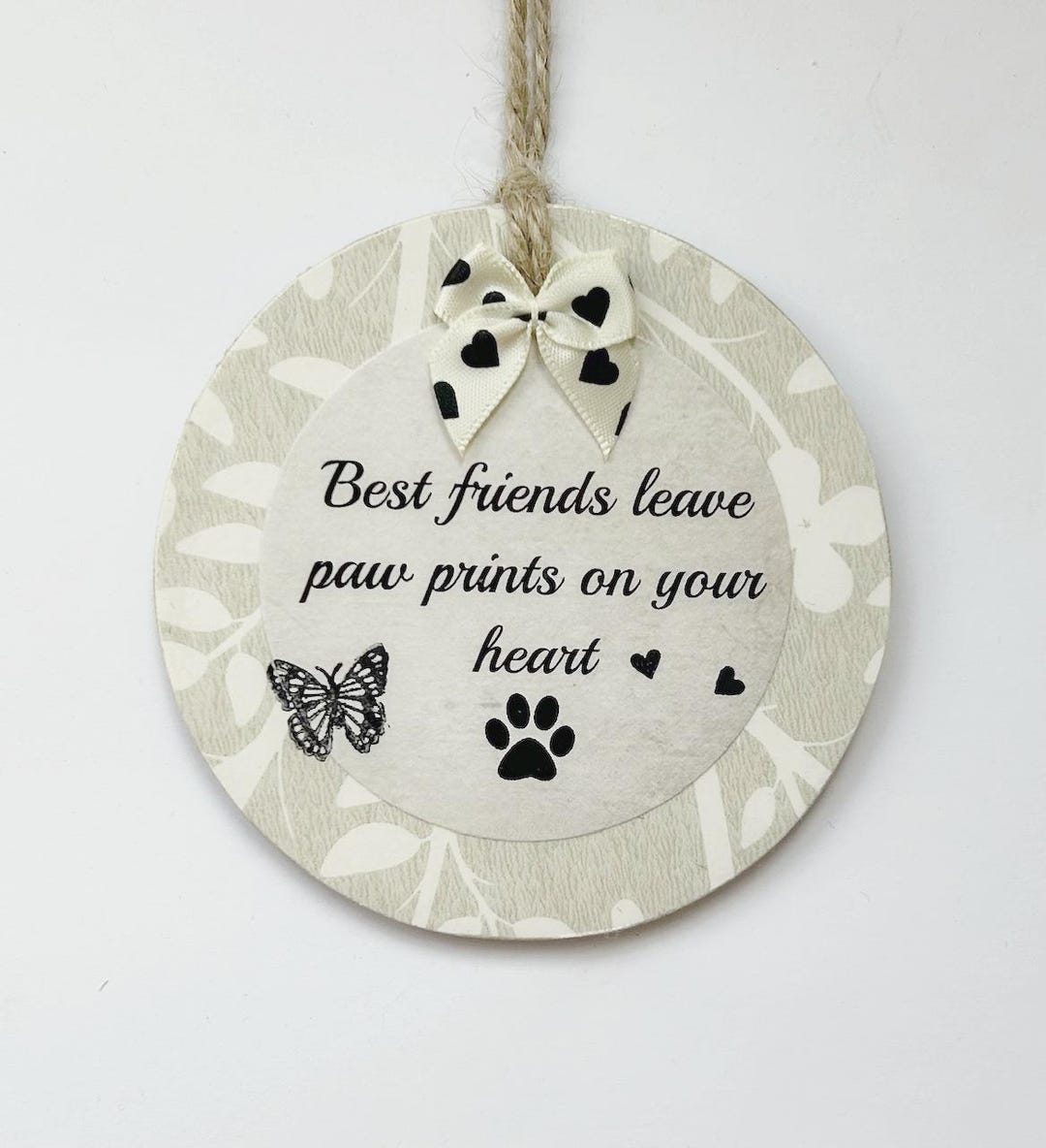 Paw Prints Wooden Plaque – Pet Memorial Gift, Handmade - Etsy