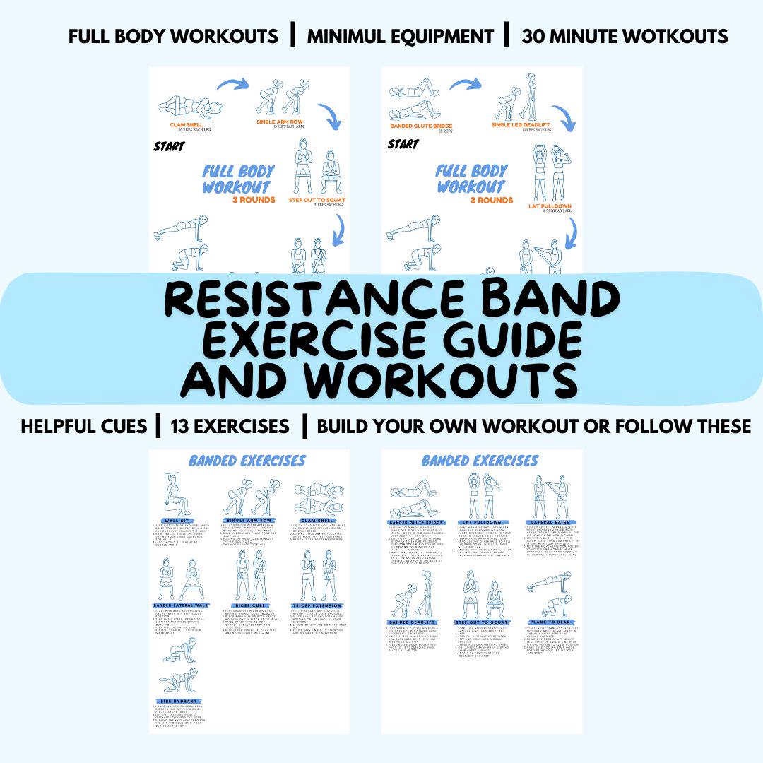 Full Body Workout Guide, Home Workout Plan, Printable Workout Bundle ...