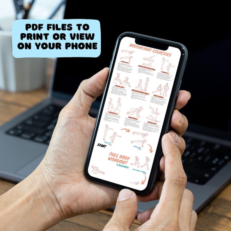 Full Body Workout Guide, Home Workout Plan, Printable Workout Bundle ...