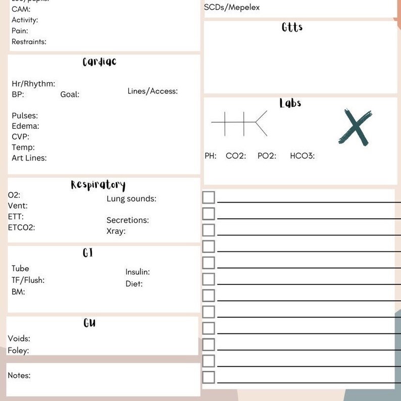 ICU (intensive Care) Report Sheet (brain) for the Critical Care ...