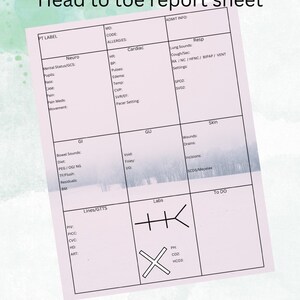 Intensive Care (icu) Report Sheet, Basic Nurse Brain. Dayshift ...