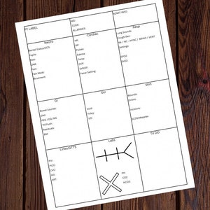 Intensive Care (icu) Report Sheet, Basic Nurse Brain. Dayshift ...