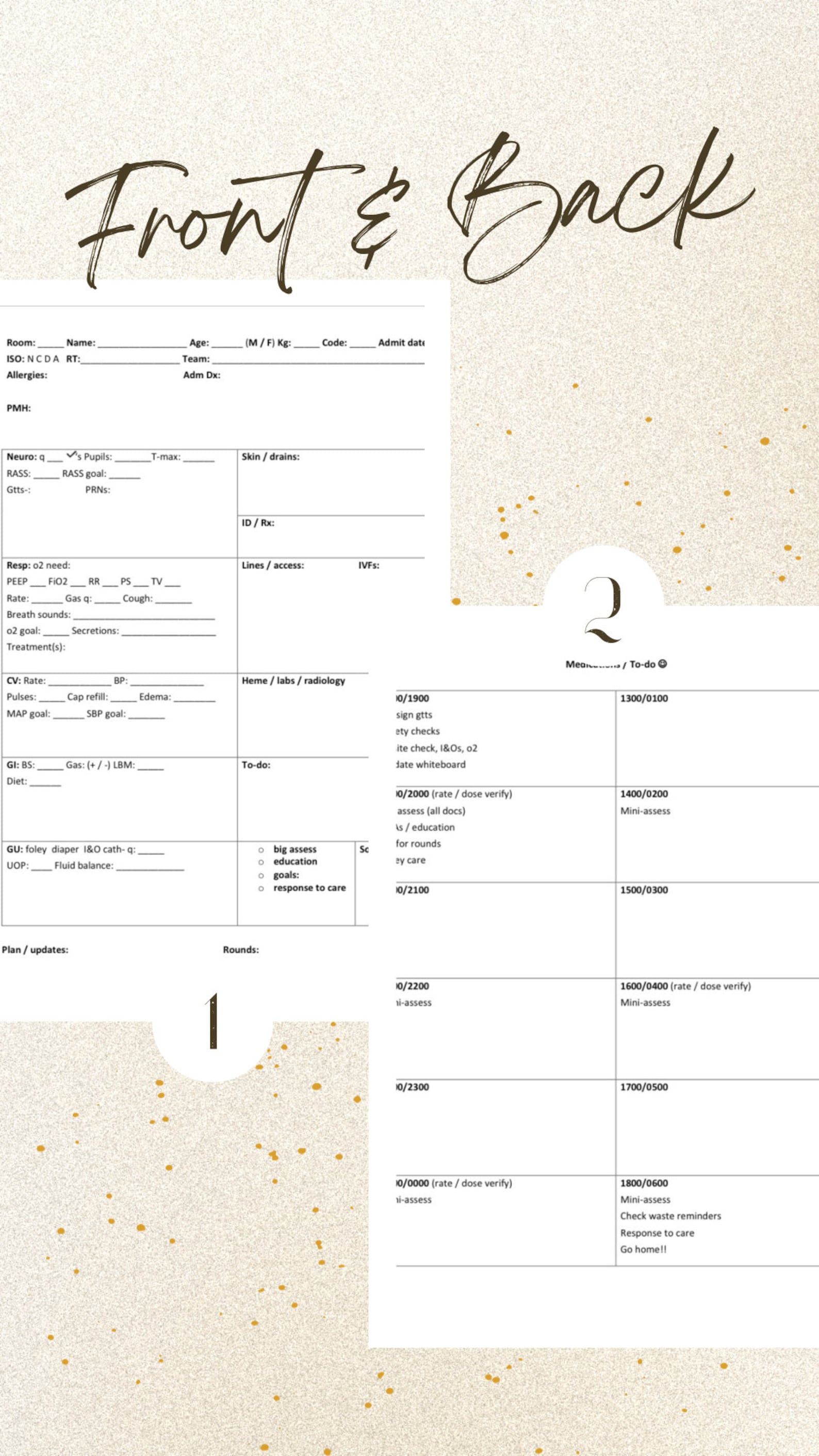 PICU Nurse Brain. Pediatric Care Nurse Report Sheet - Etsy