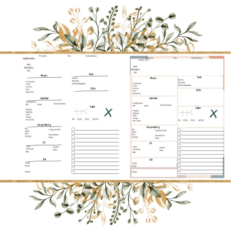 ICU (intensive Care) Report Sheet (brain) for the Critical Care ...