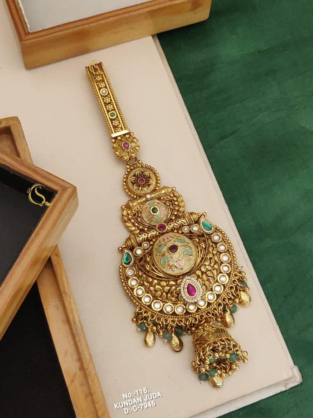 Gold Kundan Waist Key Chain/rajwadi Gold Juda/chabi Challa/kamar Chabi ...