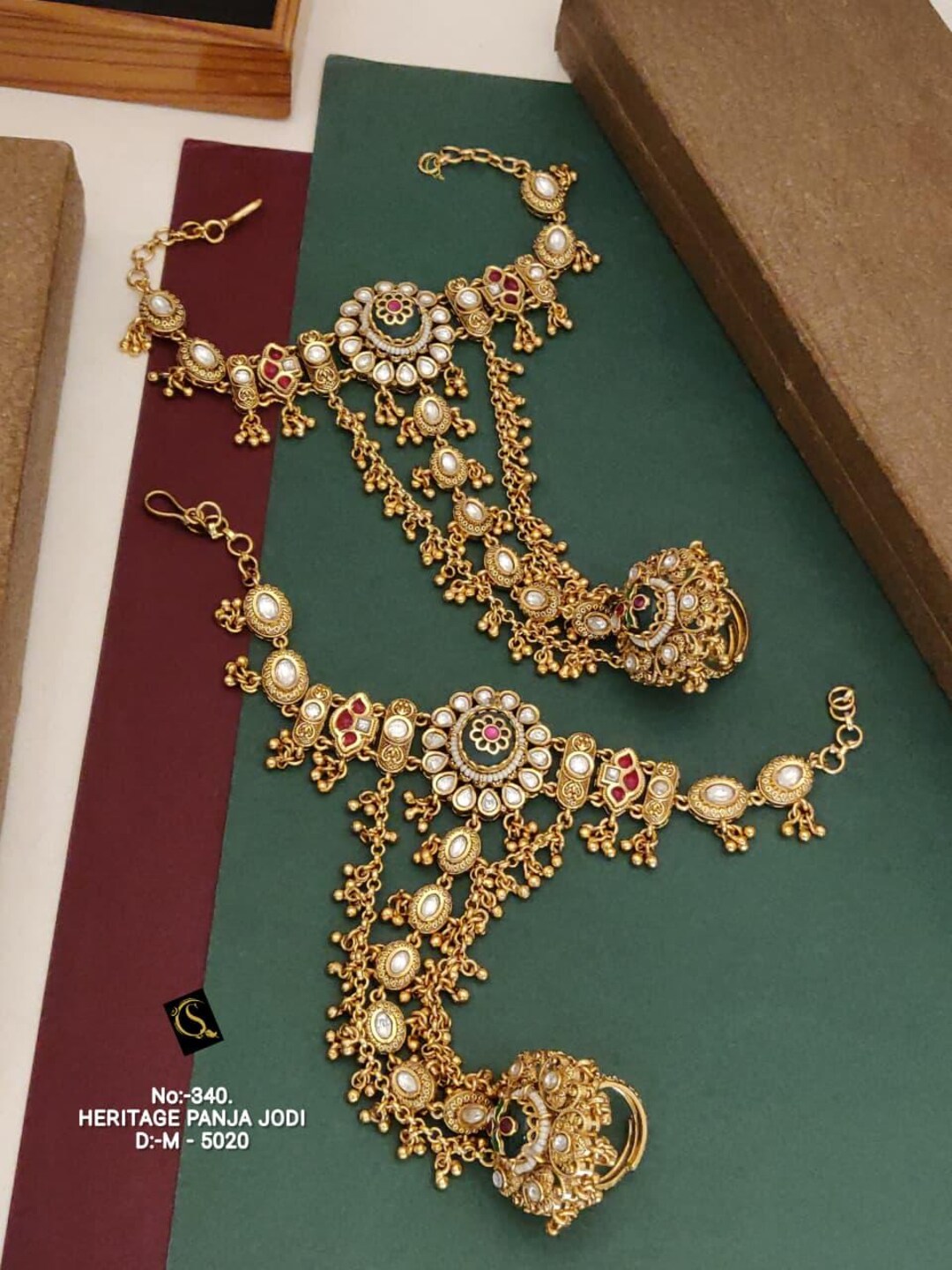 Hath Panja 2 Pcs / Indian Pakistani Shaadi Wedding Bridal Jewelry ...