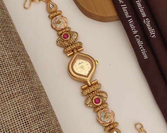 Vintage Women Watch, Gold Watch, Gemstone Watch, Dainty Watch, Vintage Watch, Dainty Gold Watch ...
