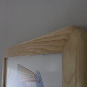 Handmade Mid-century Wooden Picture Frame With Rounded Corners - Etsy