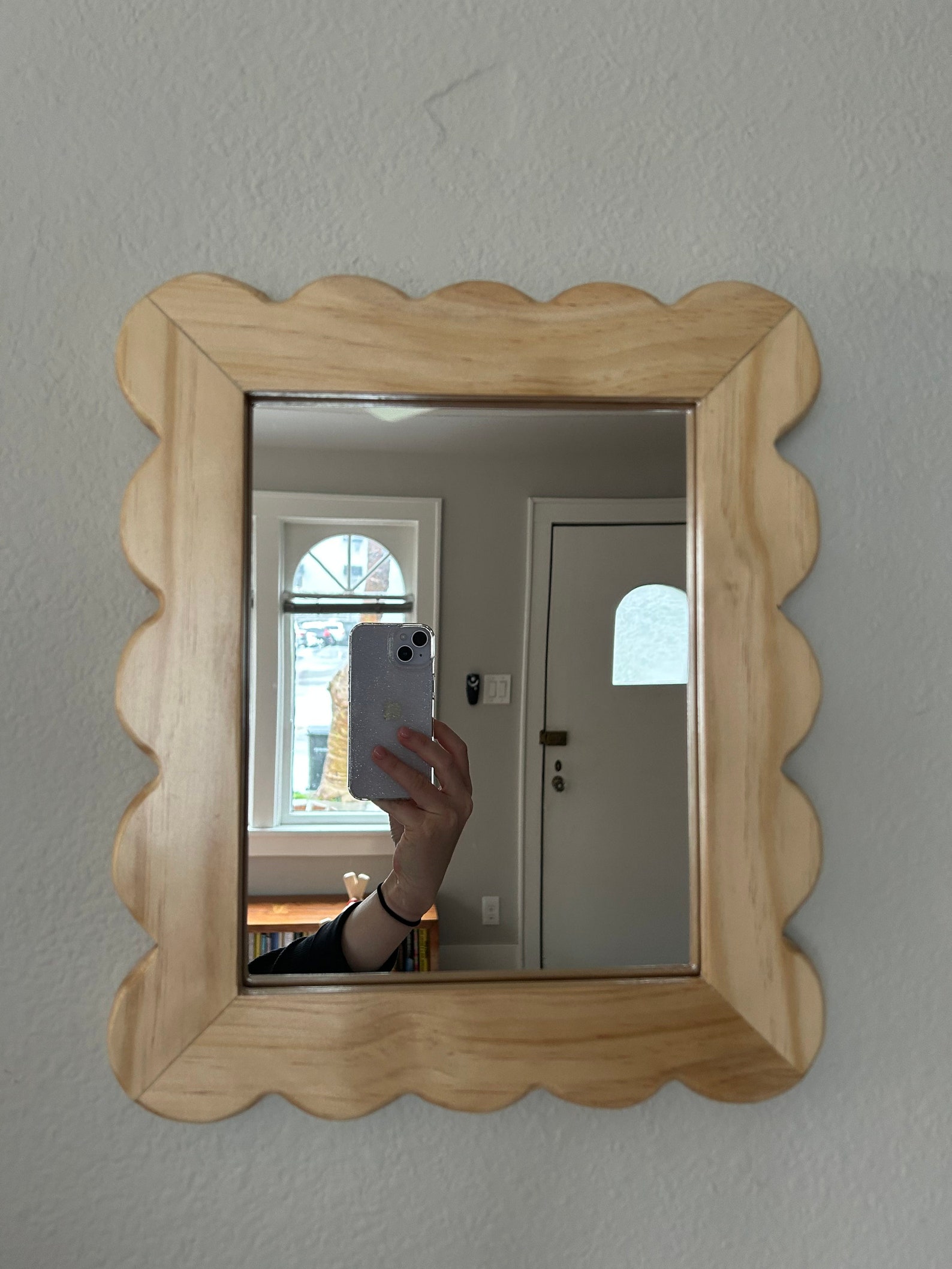 Handmade Scalloped Wooden Frame With Mirror (multiple Colors Available ...