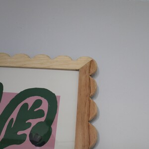 Handmade Scalloped Wooden Picture Frame in Light Wood - Etsy
