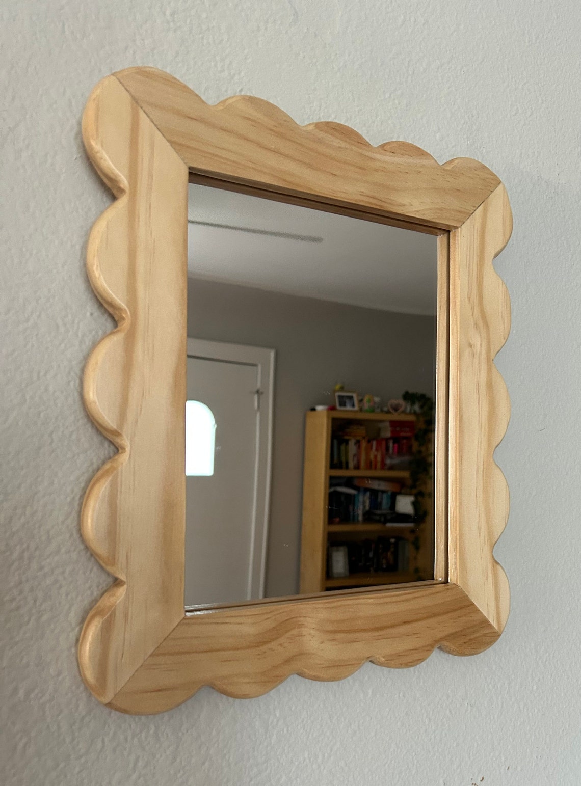 Handmade Scalloped Wooden Frame With Mirror (multiple Colors Available ...