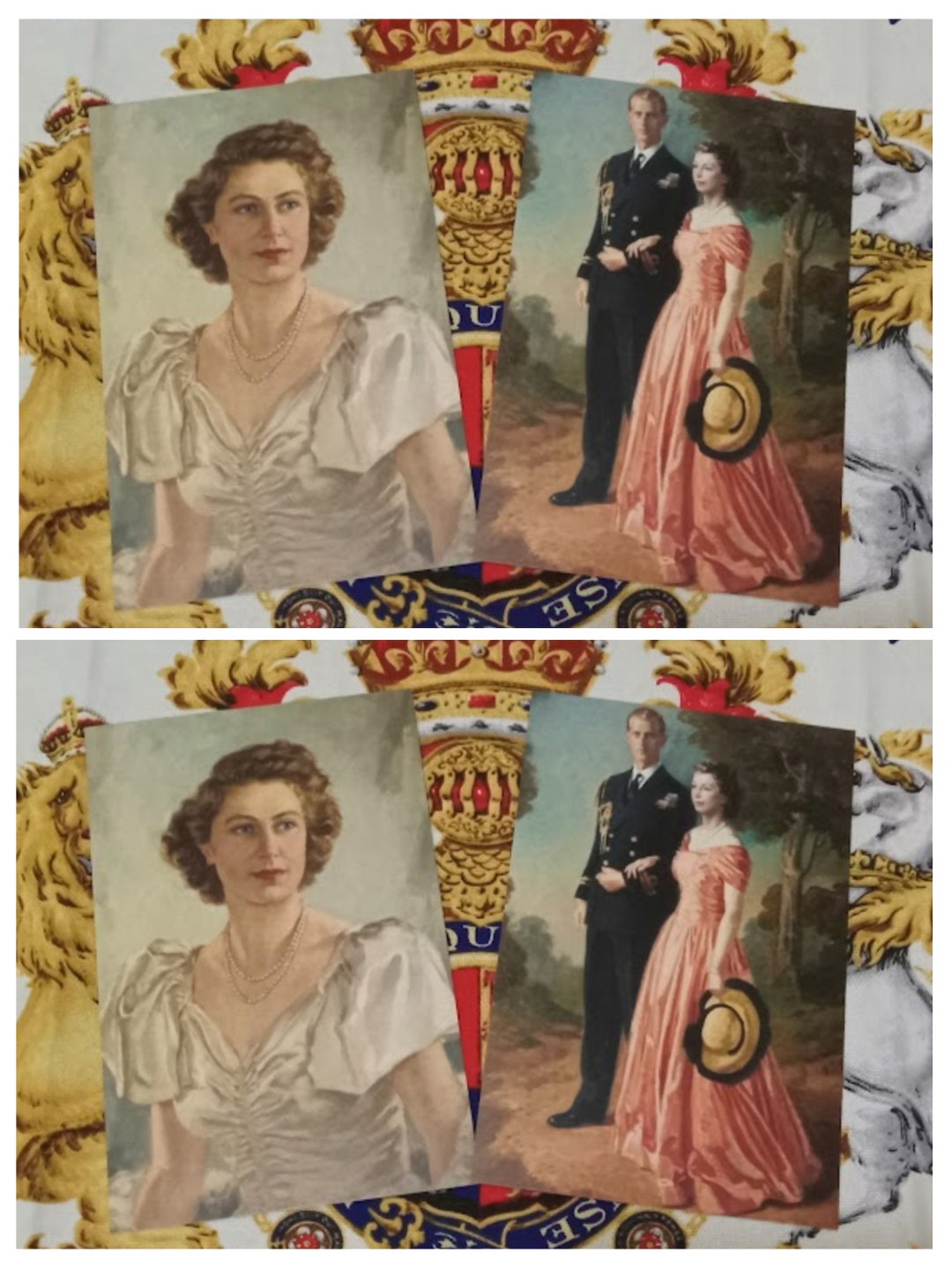 2SETS Queen Elizabeth II 4x6 Memorial Cards/ Modern Postcards Portrait ...