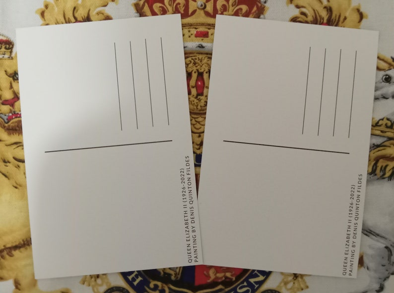 Queen Elizabeth II 4x6 Memorial Cards/ Modern Postcards - Fildes Boden ...