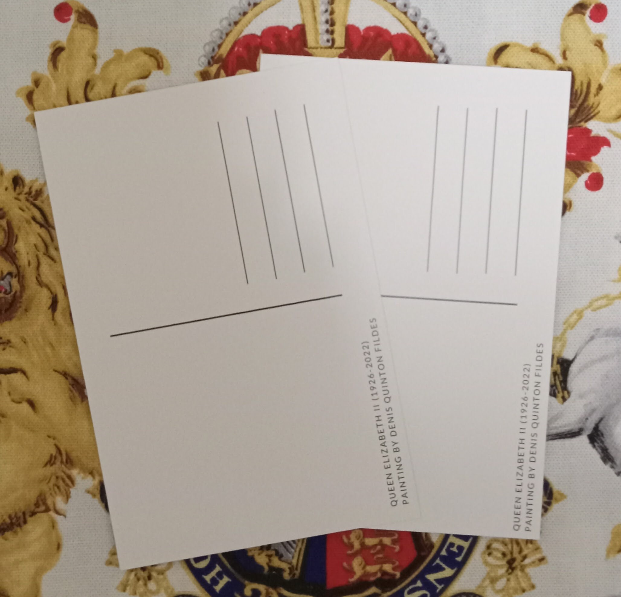 Queen Elizabeth II 4x6 Memorial Cards/ Modern Postcards Fildes Wilding ...
