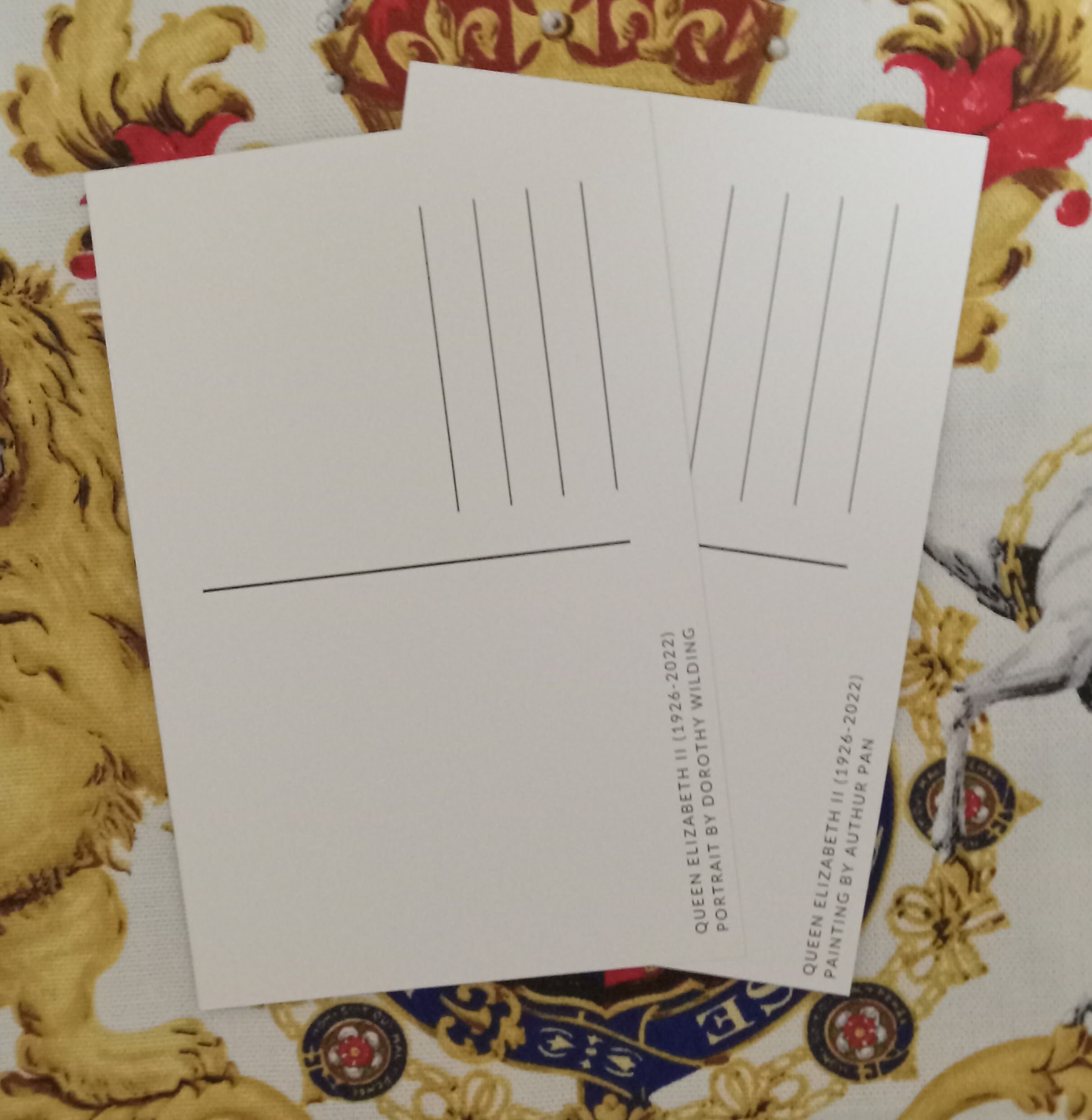Queen Elizabeth II 4x6 Memorial Cards/ Modern Postcards Fildes Wilding ...